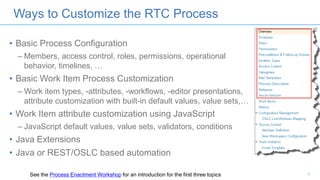 Rational Team Concert Process Customization - What you can and cannot do | PDF