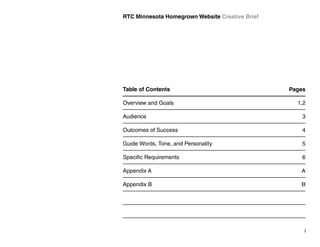 RTC Creative Brief | PPT