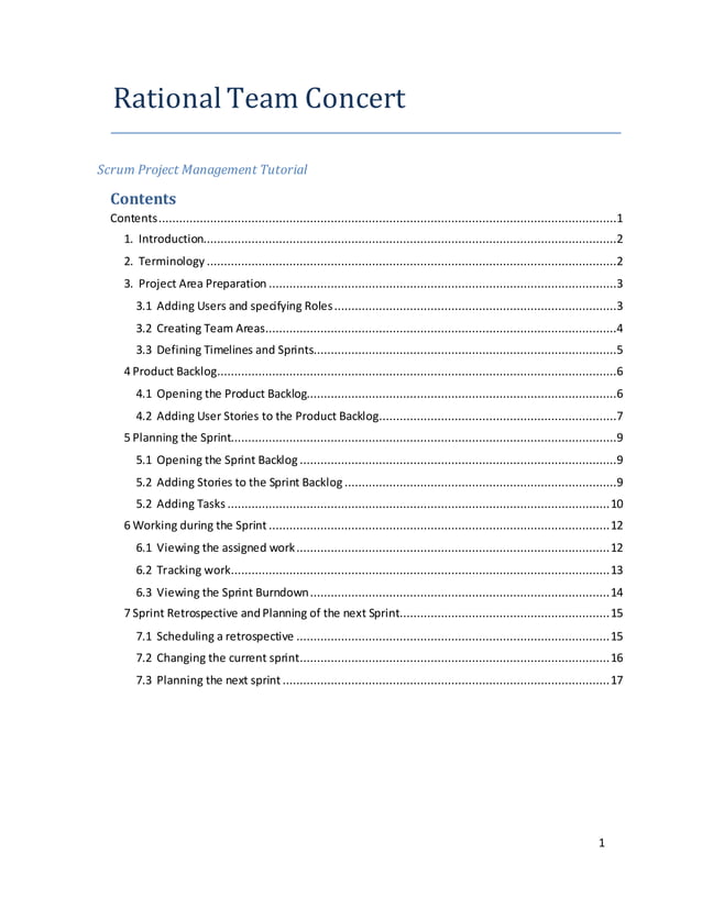 RTC (Rational Team Concert) with Scrum Framework | PDF