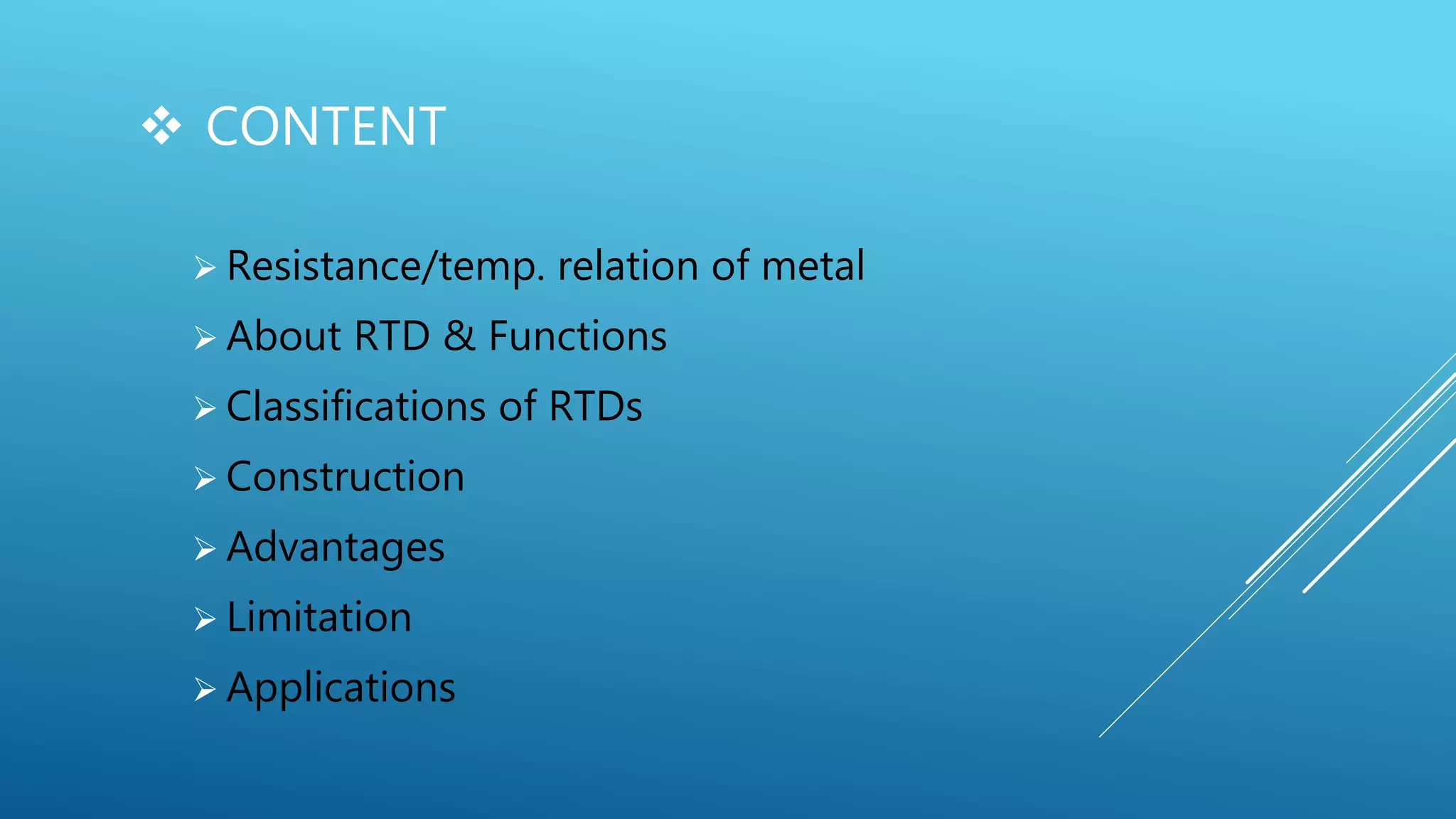 Rtd (REsistive Temp. detector) | PPT
