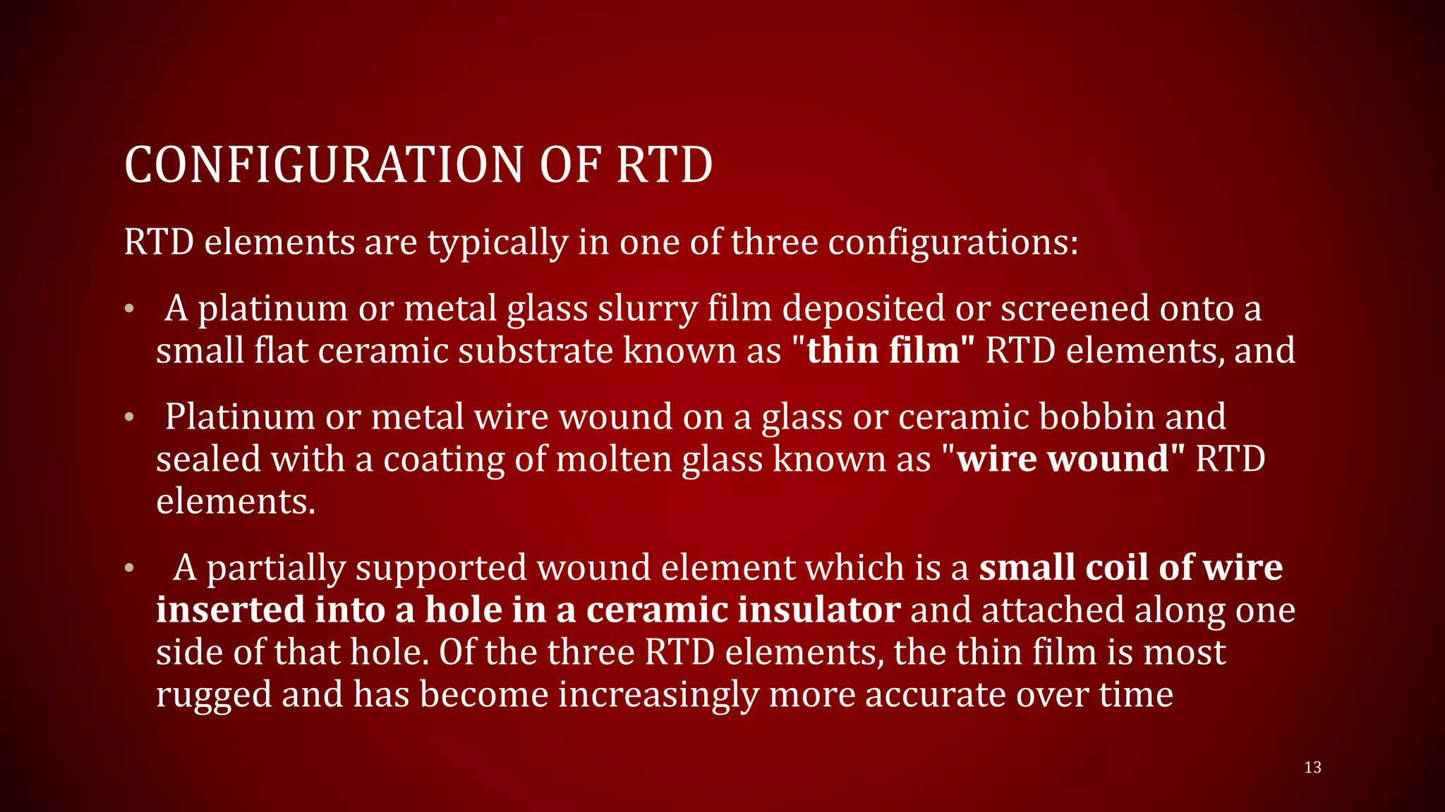 RTD-RESISTANCE TEMPERATURE DETECTOR | PPTX