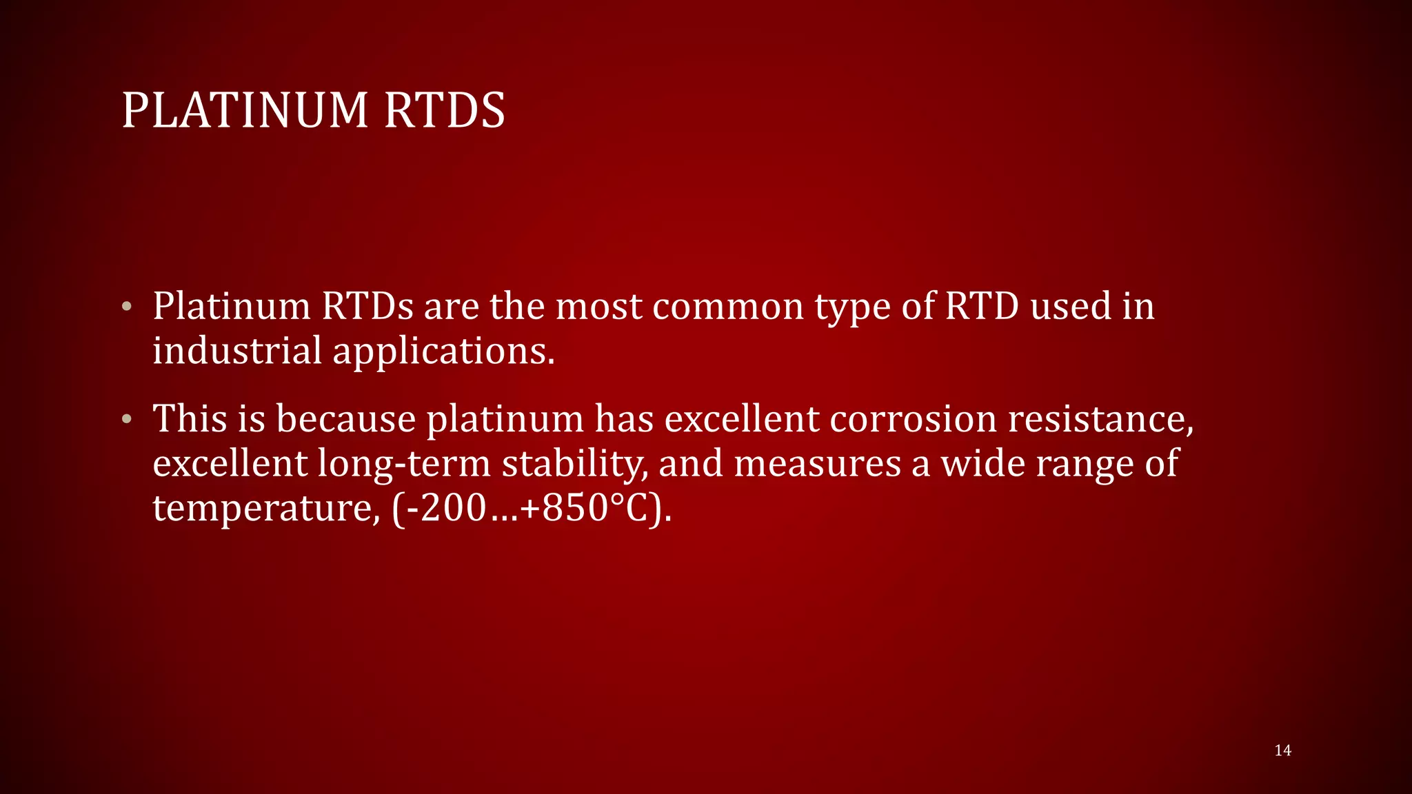 RTD-RESISTANCE TEMPERATURE DETECTOR | PPTX