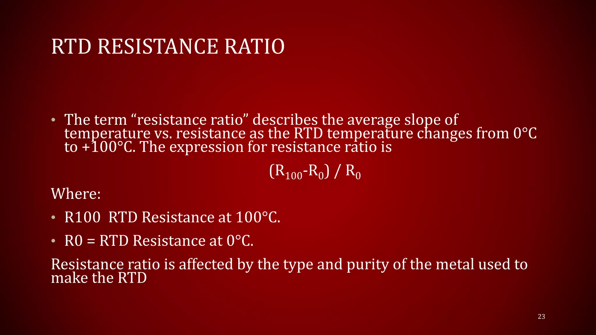 RTD-RESISTANCE TEMPERATURE DETECTOR | PPTX