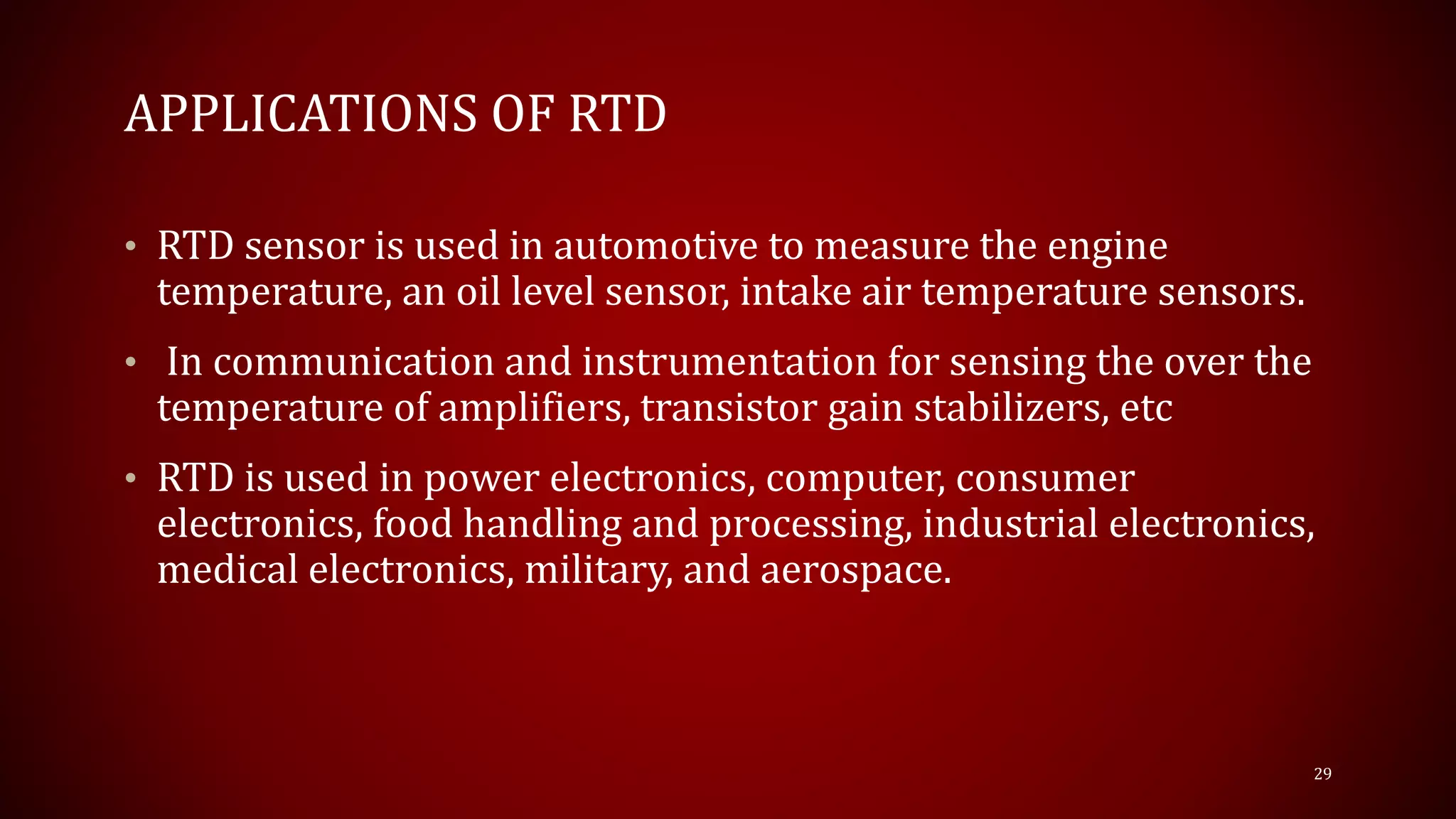 RTD-RESISTANCE TEMPERATURE DETECTOR | PPTX