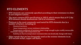RTD-RESISTANCE TEMPERATURE DETECTOR | PPTX