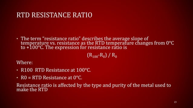 RTD-RESISTANCE TEMPERATURE DETECTOR | PPTX