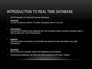 Rt databases vs general purpose tsp | PPTX