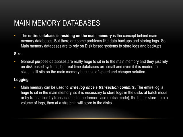 Rt databases vs general purpose tsp | PPTX | Databases | Computer Software and Applications