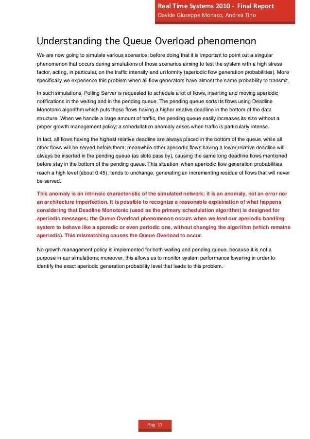 Implementation Of A Deadline Monotonic Algorithm For Aperiodic Traffi