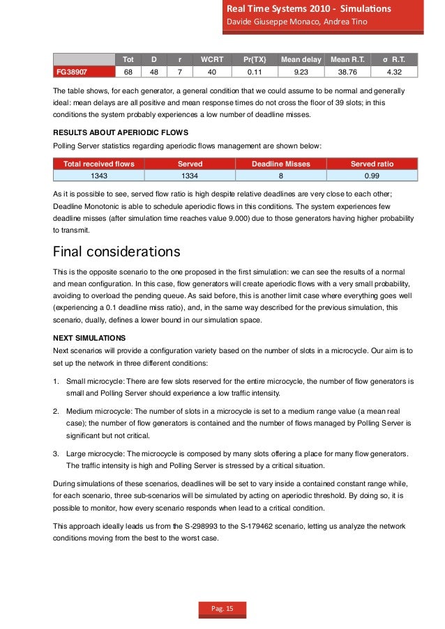 Implementation Of A Deadline Monotonic Algorithm For Aperiodic Traffi