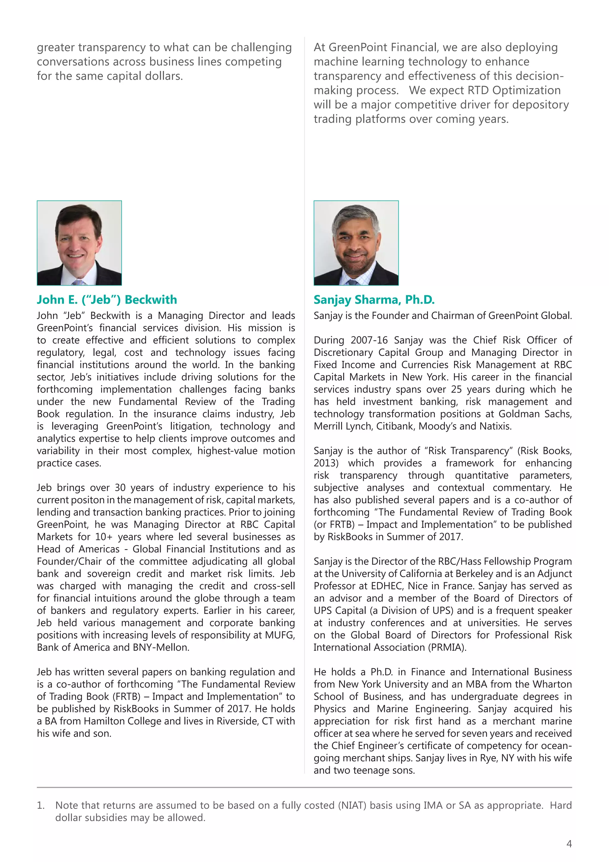 Regulatory Trading Desk (RTD) optimization | PDF | Stocks and Bonds ...