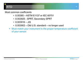 RTD or Thermocouple; What's the Right Choice? | PPTX | Weather | Science