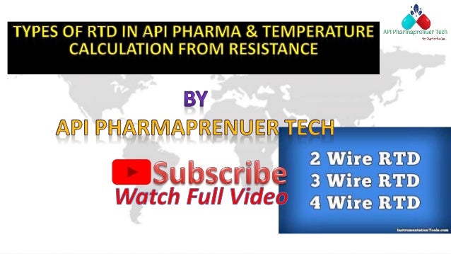 Types of RTD In API Pharma & Temperature Calculation From Resistance ...