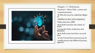 Right TO EDUCATION Act 2009 PPT | PDF