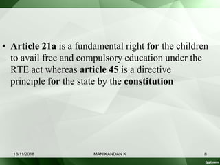 RIGHT TO EDUCATION ACT | PPT