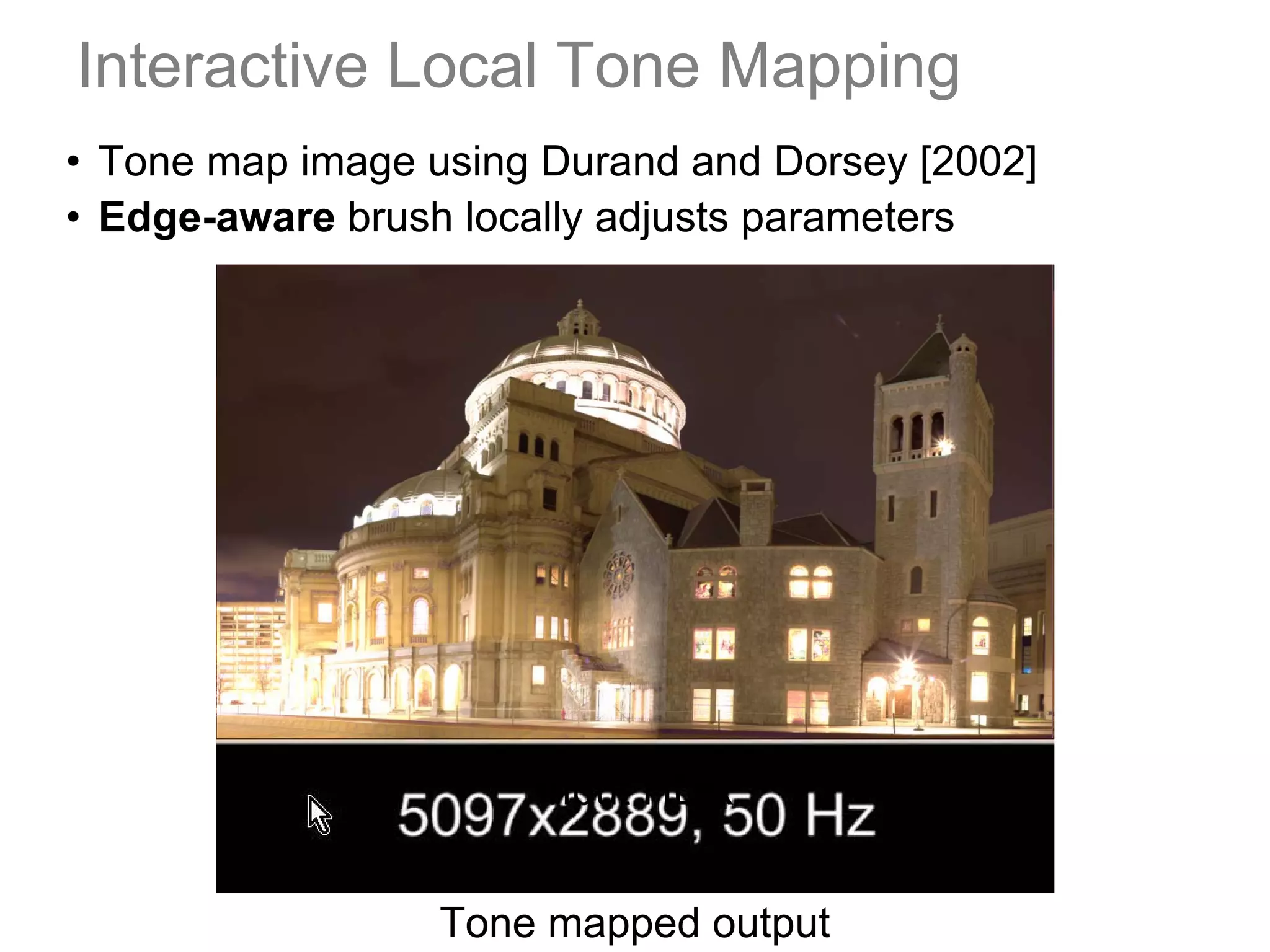 Real-time Edge-aware Image Processing with the Bilateral Grid | PPT