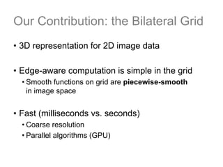 Real-time Edge-aware Image Processing with the Bilateral Grid | PPT