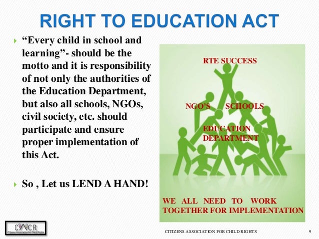 Right to Education Act in India-Citizen Association For Child Rights