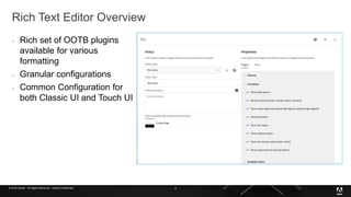 AEM Rich Text Editor (RTE) Deep Dive | PPTX