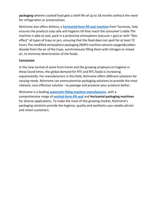 RTE PACKAGING, THE NICHROME PICK-FILL-SEAL WAY | PDF