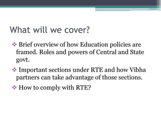 Right to Education State Rules & RTE Compliance | PPT