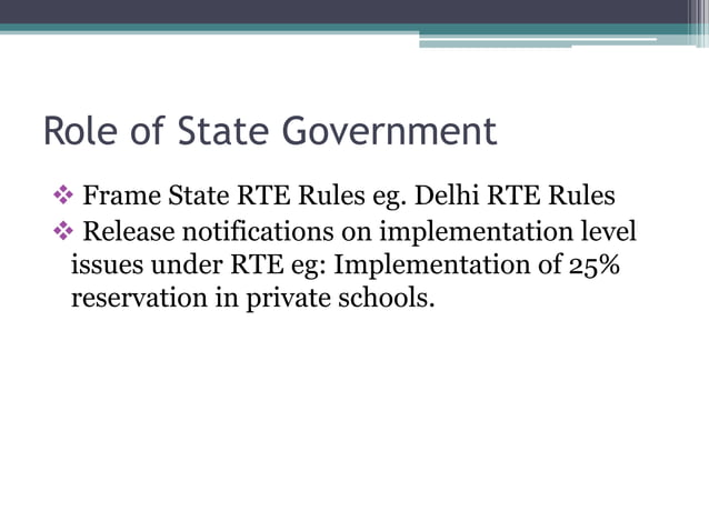 Right to Education State Rules & RTE Compliance | PPT