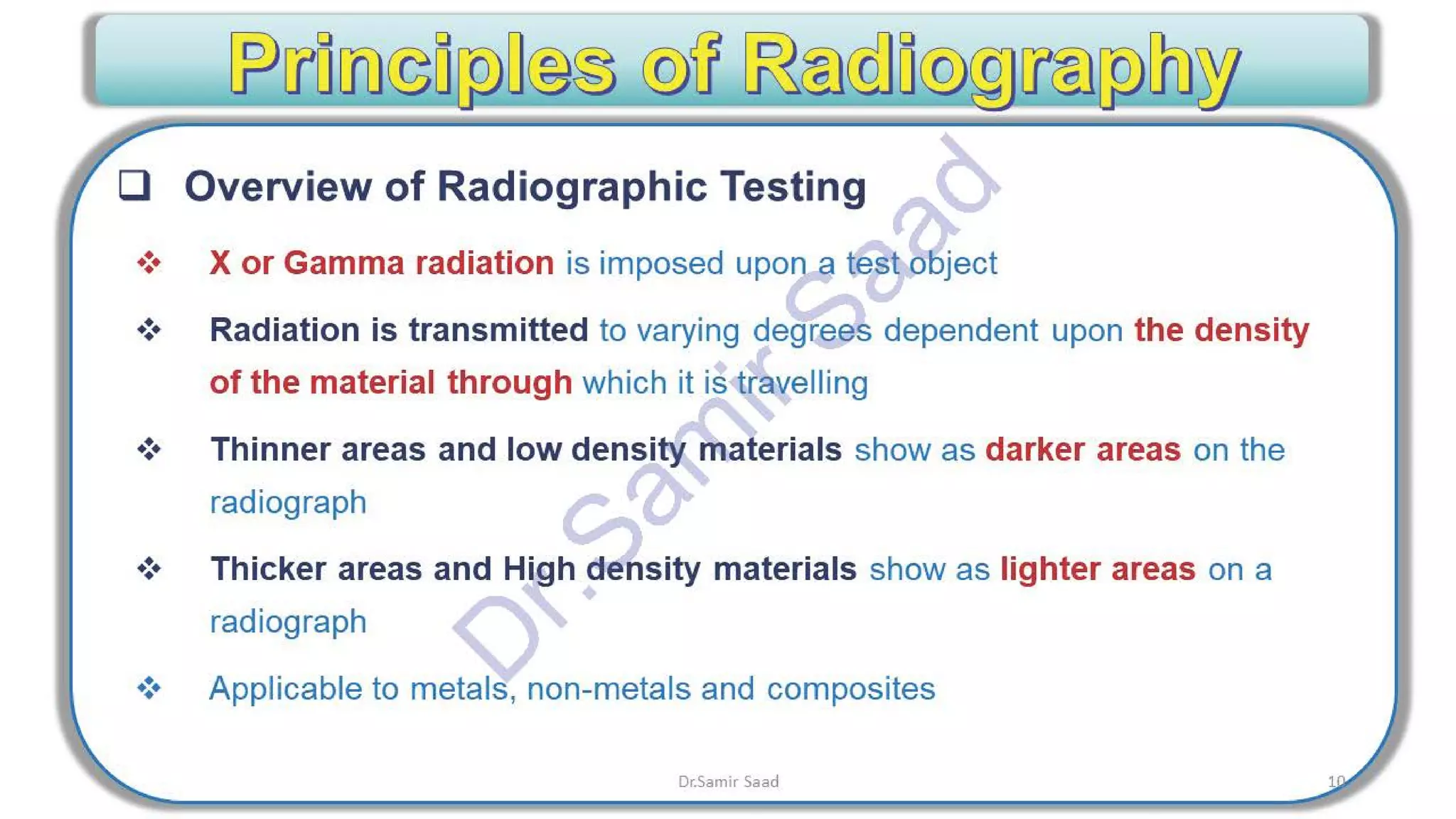 ASNT Radiographic Film Interpretation (RTFI) Notes-Dr. Samir Saad | PDF