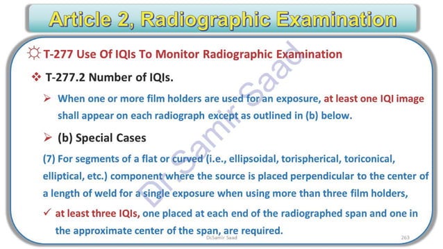 ASNT Radiographic Film Interpretation (RTFI) Notes-Dr. Samir Saad | PPT