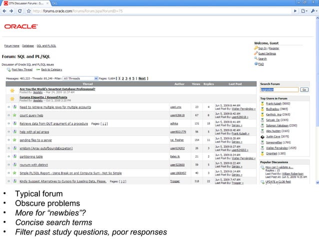 Utilising Oracle documentation effectively | PPT