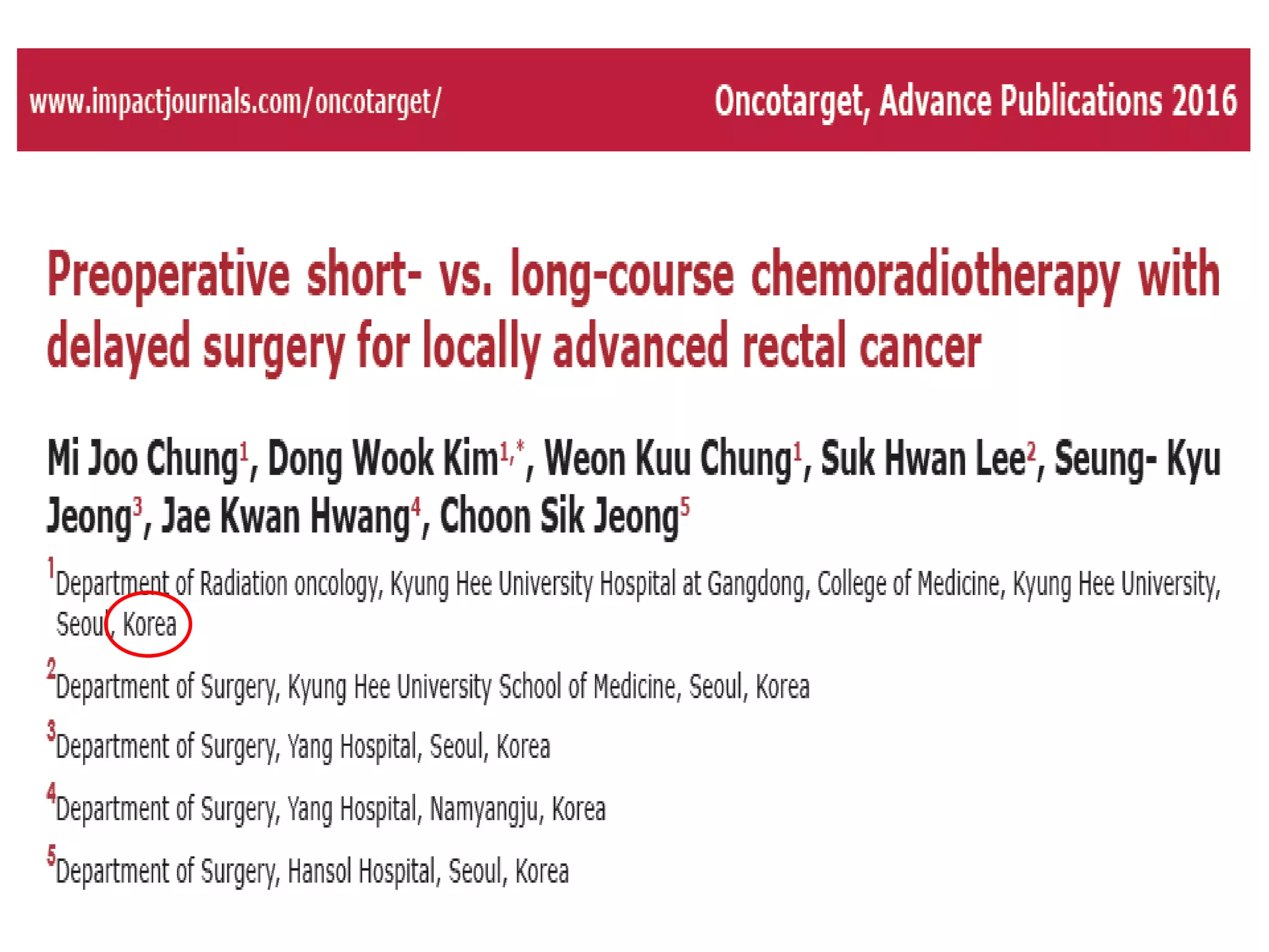 Rectal cancer Preoperative Radiotherapy- Short vs long course | PPTX