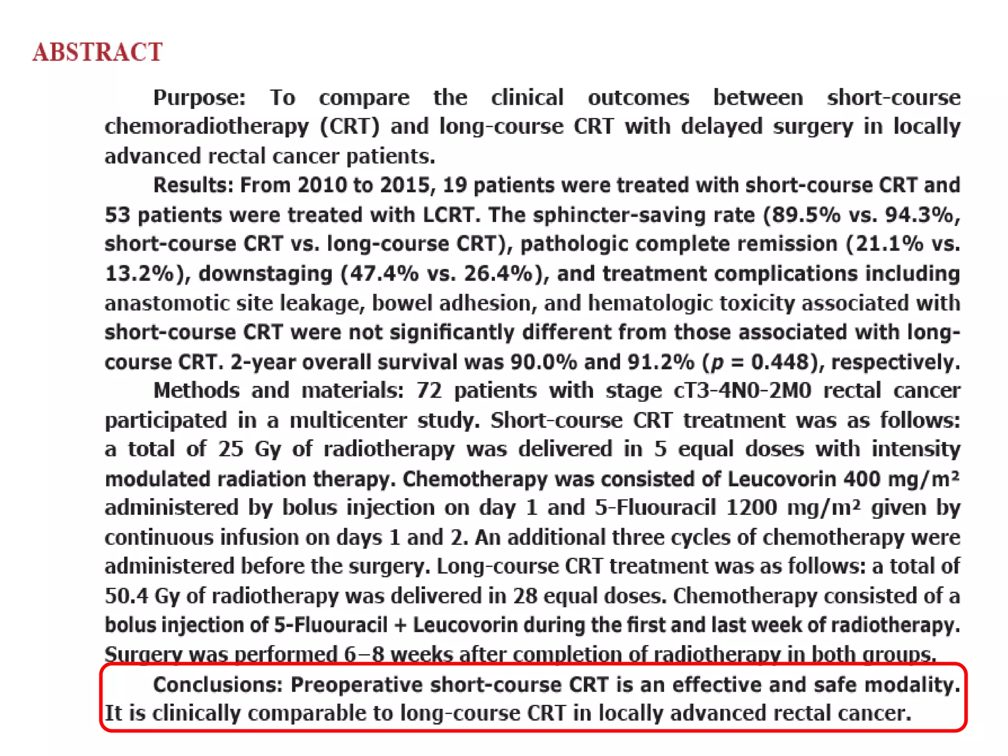 Rectal cancer Preoperative Radiotherapy- Short vs long course | PPTX
