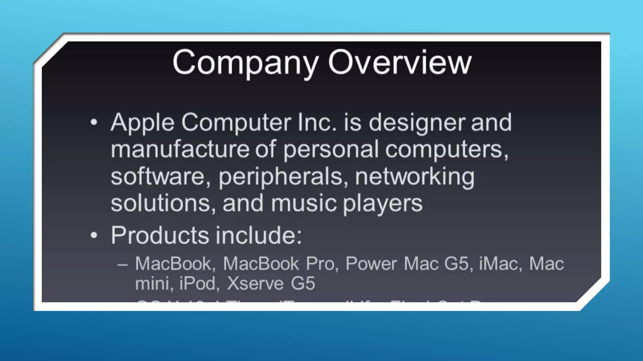 apple company presentation | PPT
