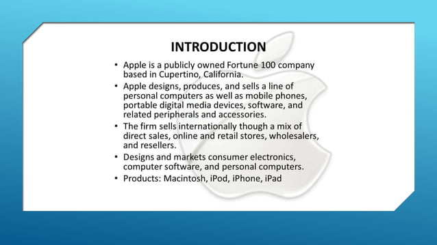 apple company presentation | PPT