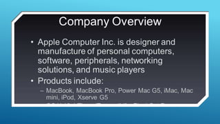 apple company presentation | PPT