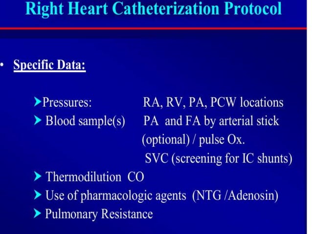 Right heart catheterization | PPSX | Heart and Cardiovascular Diseases ...