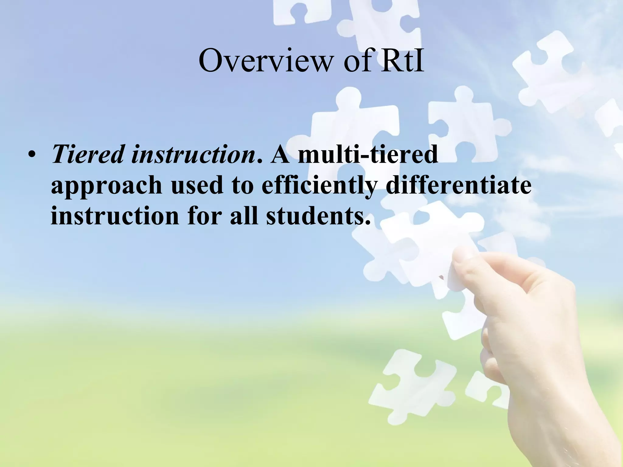 Response To Intervention - Tier One Strategies | PPT