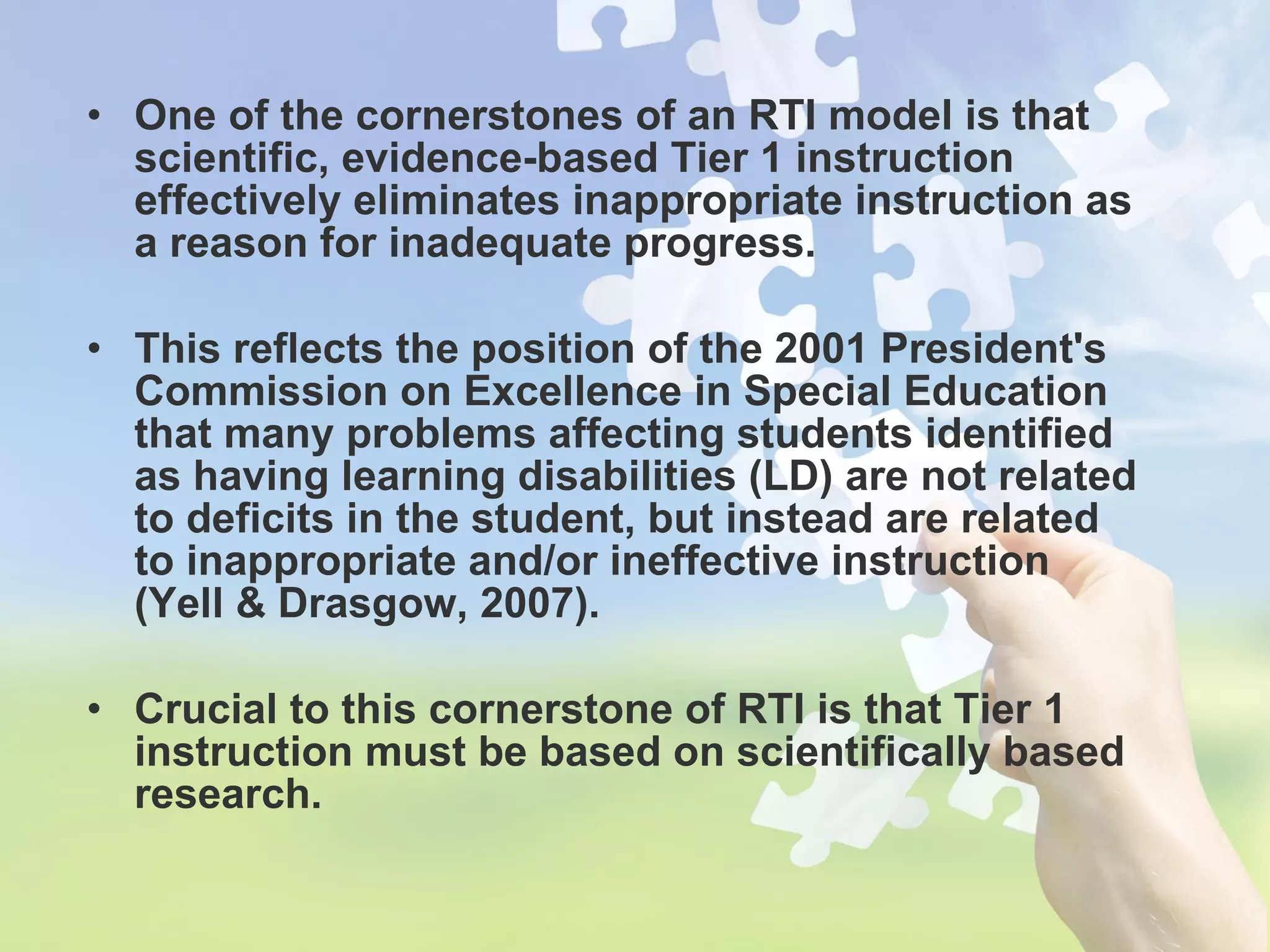 Response To Intervention - Tier One Strategies | PPT