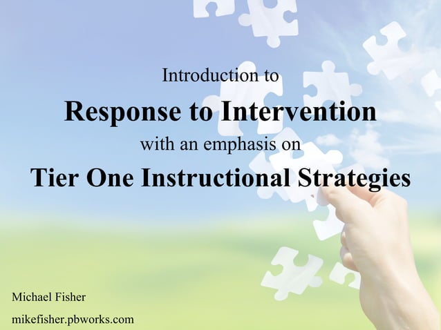 Response To Intervention - Tier One Strategies | PPT | Educational ...