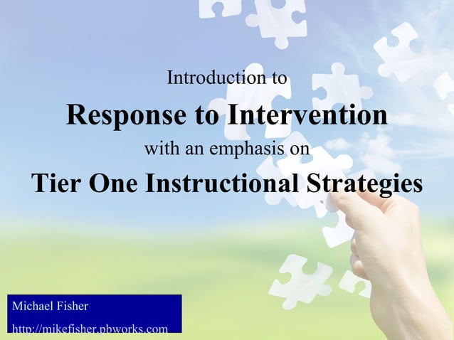 Response To Intervention - Tier One Strategies | PPT | Educational ...