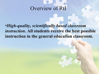 Response To Intervention - Tier One Strategies | PPT