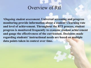 Response To Intervention - Tier One Strategies | PPT