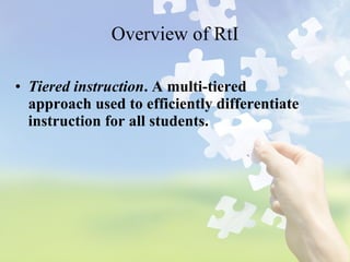 Response To Intervention - Tier One Strategies | PPT | Educational ...