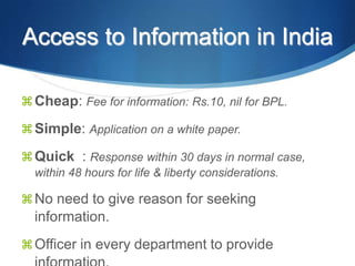 Right to Information Act | PPT