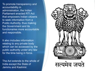 Right to Information Act | PPT