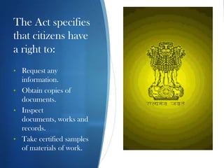 Right to Information Act | PPTX