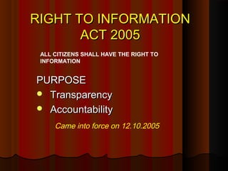 Handling RTI Requests | PPT