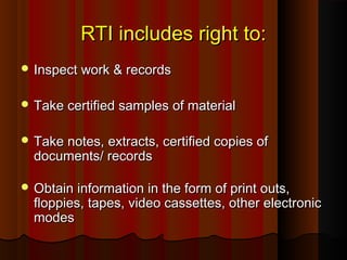 Handling RTI Requests | PPT