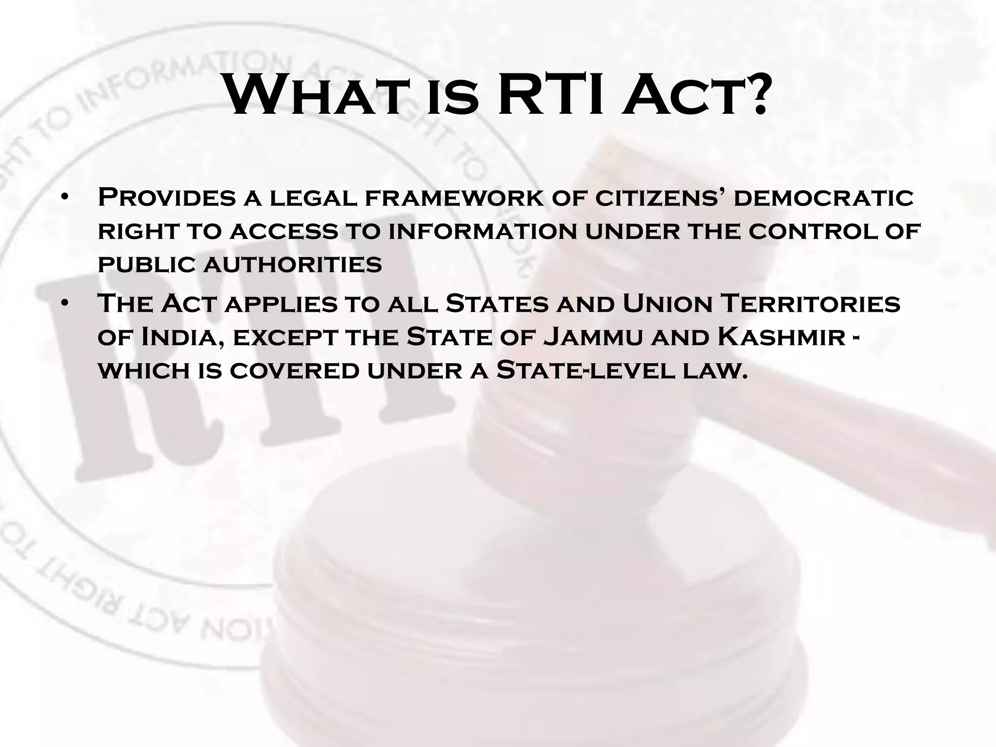 RTI- Right To Information Act | PPT