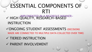 Response To Intervention | PPTX | Educational Assessment | Education