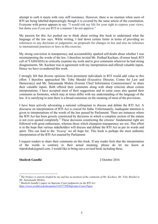 Rti Act 2005 - An Aauthentic Interpretation of the statute | PDF